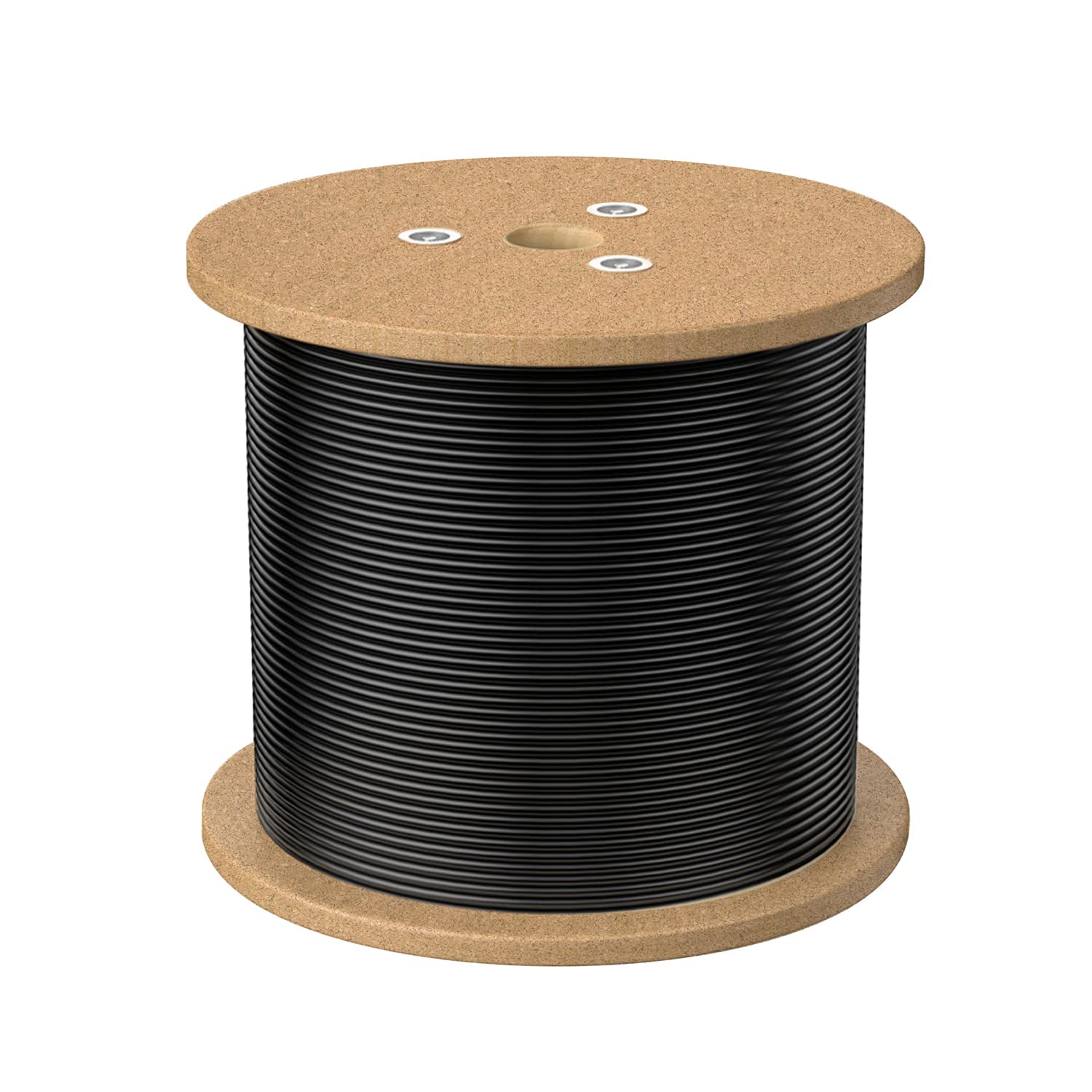 ShineKee Cat7 Bulk Ethernet Cable 660ft, Outdoor CAT 7 Shielded Riser (CMR) Ethernet Bulk Cable Reel 600Mhz Heavy-Duty Waterproof 26AWG S/STP Cat 7 Ethernet Spool, Black (660ft)