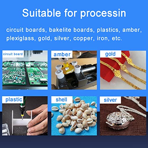 50 pcs PCB Drill bit Set, Carbide Micro Drill bit,1/8" Shank Spiral Groove,0.3mm-1.2mm (5 Pieces Each) Micro Drill bit Set, Mini Drill bits, Small Drill bits,Micro Drill bits.JTEYINH