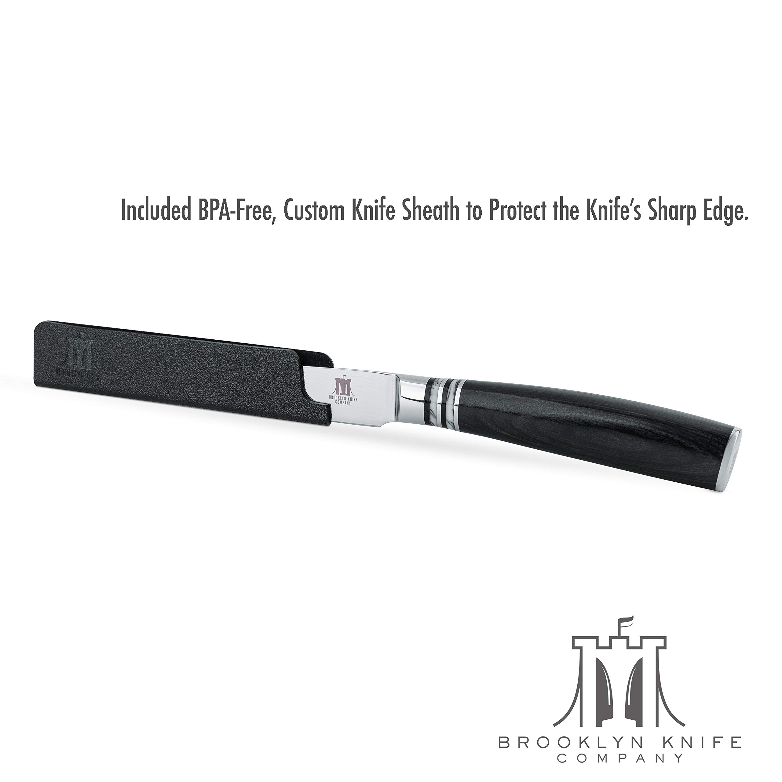 Brooklyn Knife Co. 4 Piece Set - Japanese Seigaiha Series - Etched HC Steel 8-7-7-3.5-Inch