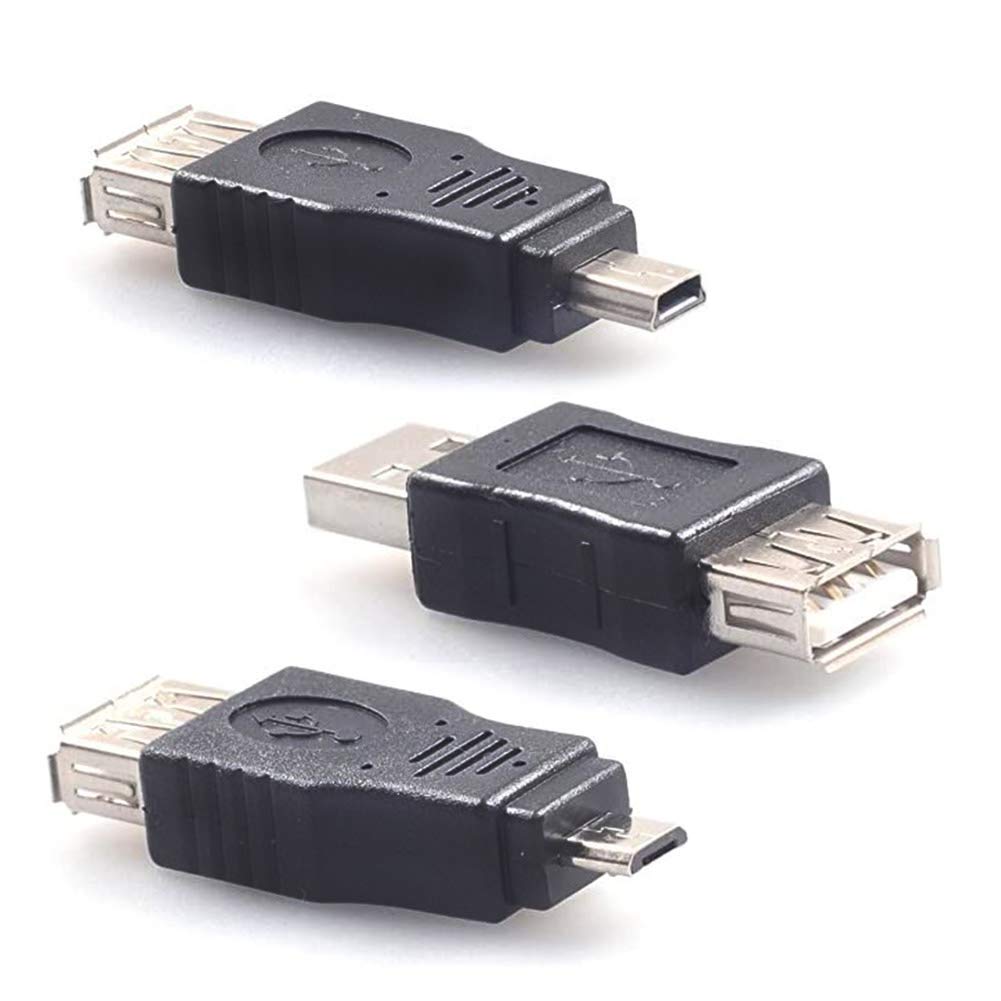 Blacell OTG 5 Pin F/M Mini Changer Adapter Converter USB Male to Female Micro USB