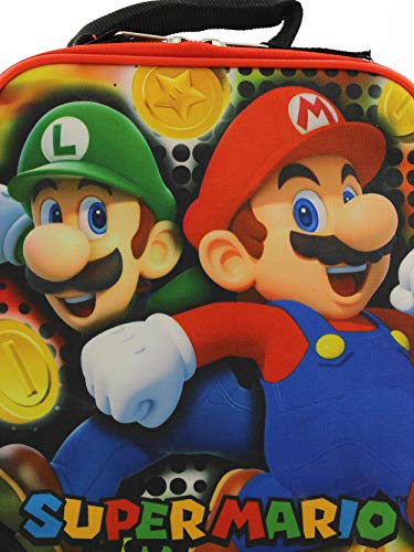 SUPER MARIO Bros Boy's Girl's Meal Holder, Soft Insulated School Lunch Box (One Size, Red/Multi)