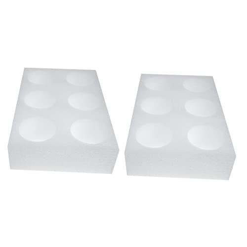 2Pcs Milk Tea Cup Holder Pool Cup Holders for Drinks Cup Holder Tray Drink Carrier for 6 Cup Drink Carrier Drink Carrier Tray Coffee White Packing car Pearl Cotton re-usable