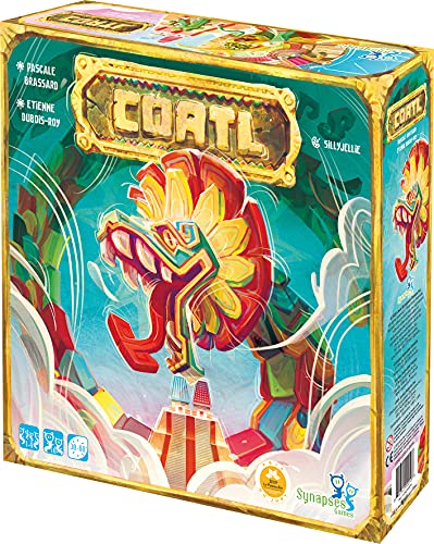 Synapses Games: Coatl, Strategy Board Game, Play in Solo Mode, Or With Up to 4 Players, 30 to 60 Minute Play Time, For Ages 10 and up
