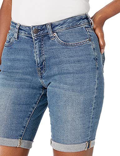 Amazon Essentials Women's 9" Denim Bermuda Shorts, Medium Wash, 16