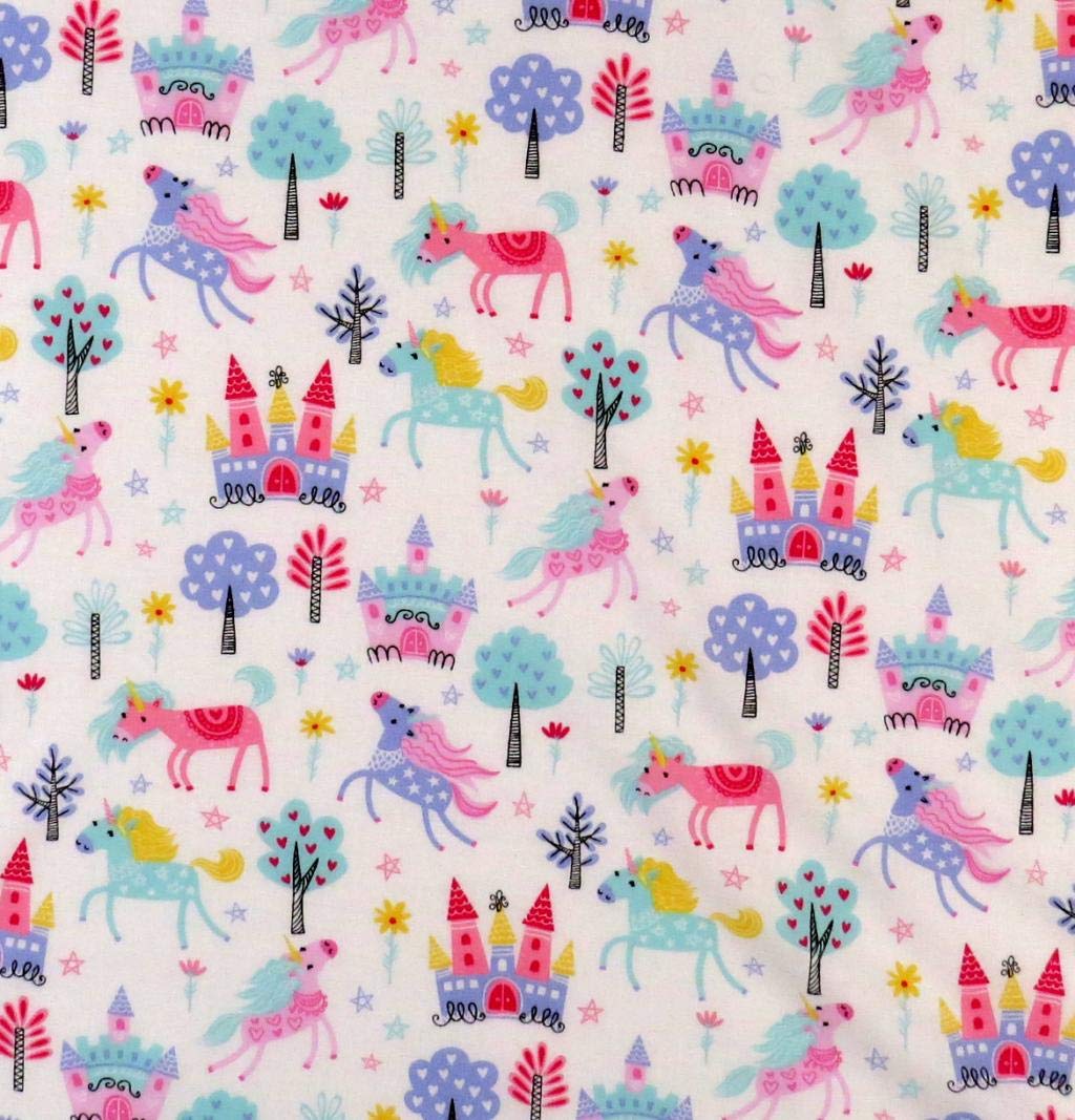 SheetWorld Fitted 100% Cotton Percale Pack N Play Sheet Fits Graco Square Play Yard 36 x 36, Unicorns, Made in USA