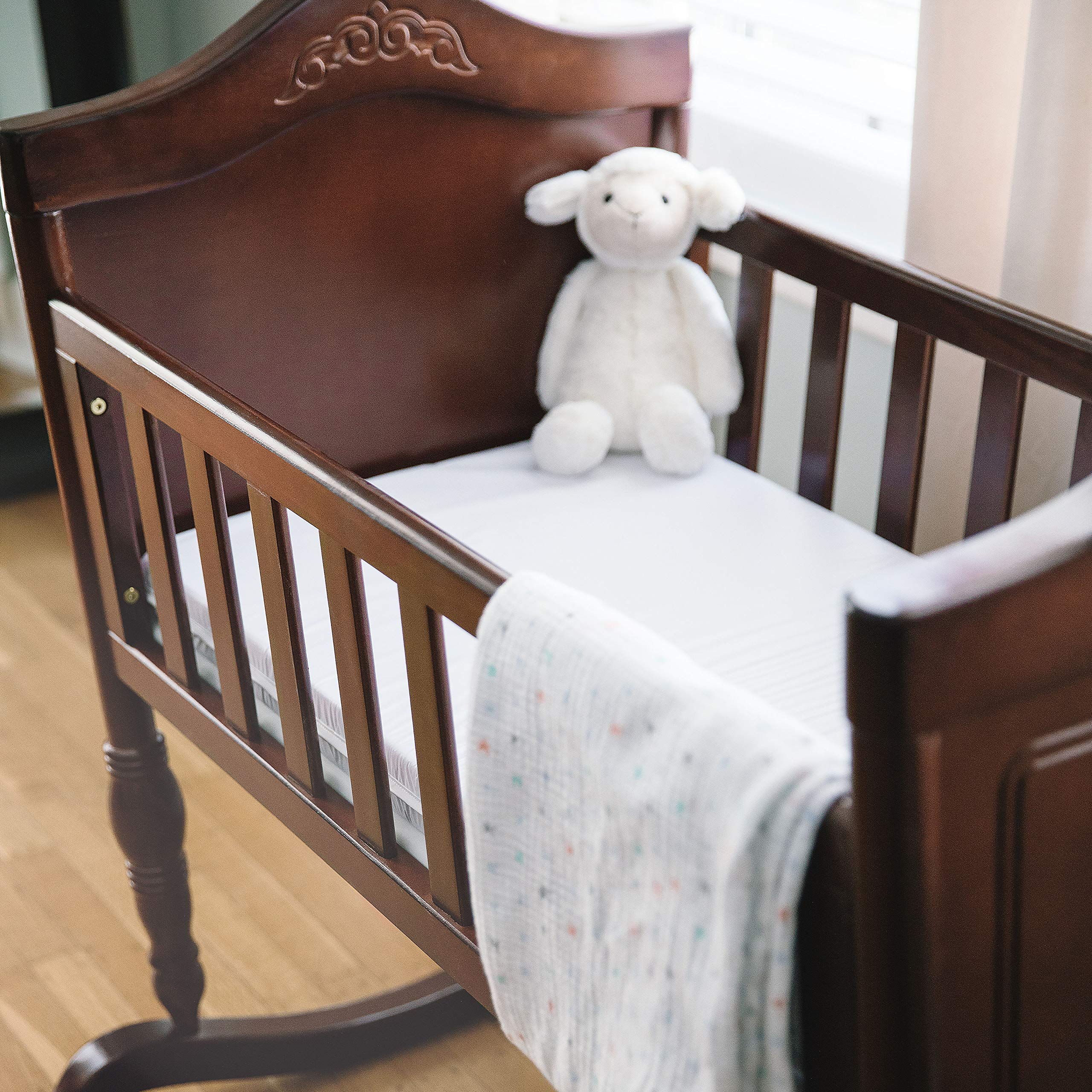 Baby Crib Mattress Bed Pad: Firm 16 X 32” Foam Bedding With Waterproof Vinyl Top