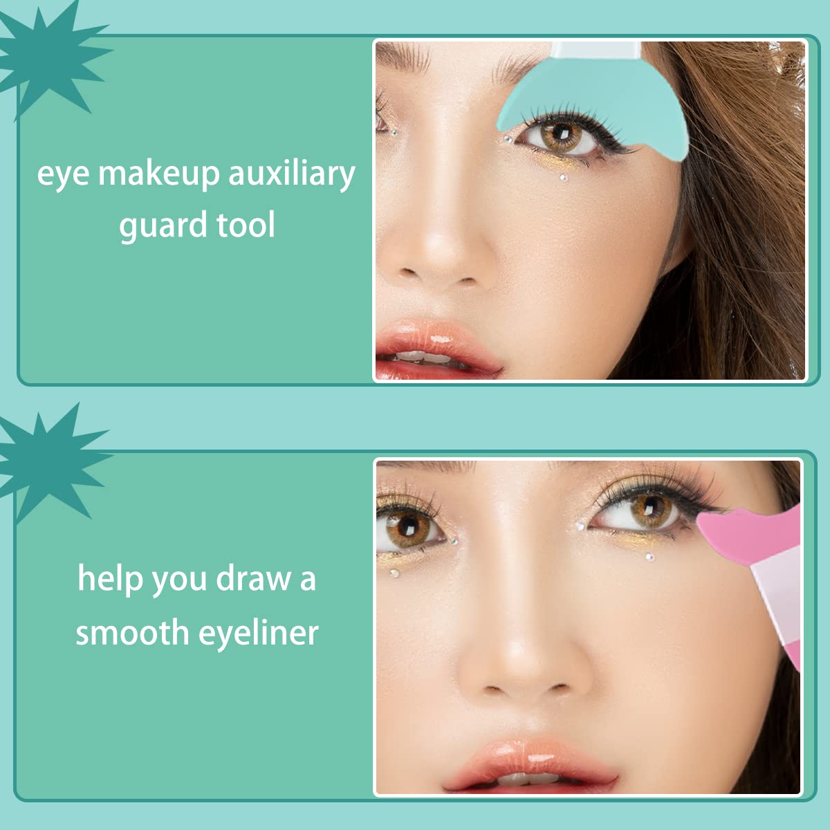 6PCS Mascara Guard,Mascara and Eyelash Applicator Shield Guard Tool,Multicolor Silicone Mascara Shield,Upper and Lower Eye Makeup Shields,Eyelash Eyeshadow Aid Pad For Eye Makeup