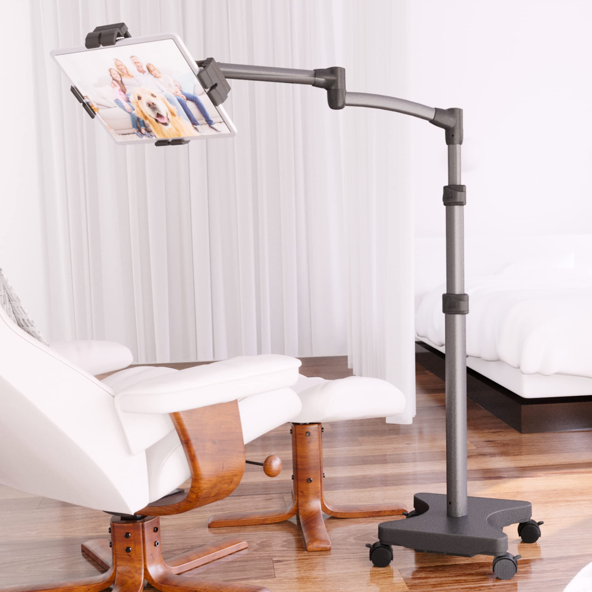 Levo Commercial G2 Deluxe iPad Rolling Floor Stand Cart Kiosk for Hospitals & Commercial with Locks for iPads, iPad Mini, iPad Pro, Galaxy, Nexus, Surface Pro, Fire, and Other Tablets and eReaders