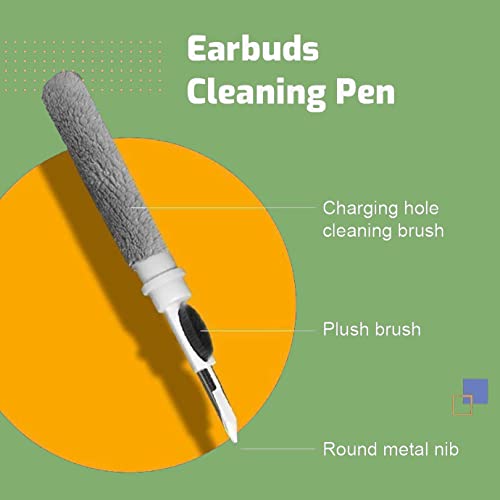 3 in 1 Multifunction Cleaner Kit with Soft Brush for Airpods Pro 1 2 Multi-Function Cleaner Kit Soft Brush for Bluetooth Earphones Case Cleaning Tools for Lego Huawei Samsung MI Earbuds (White)
