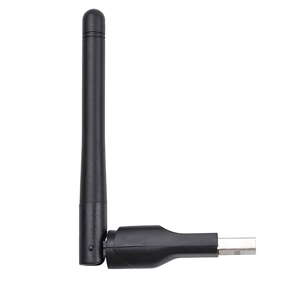 hudiemm0B USB Network Card, MT7601 150Mbps Wireless WiFi Router USB Network Card Adapter with 2dB Antenna Black