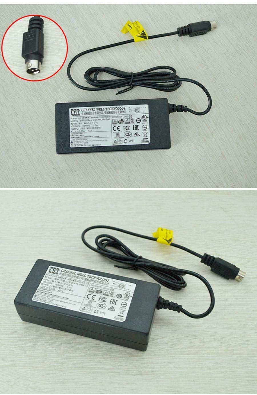 KPL-040F-VI 4 Pin 12V 3.33A 40W AC Power Adapter for NVR7808HGH 7816HGH CCTV Camera System Chargers Adapter