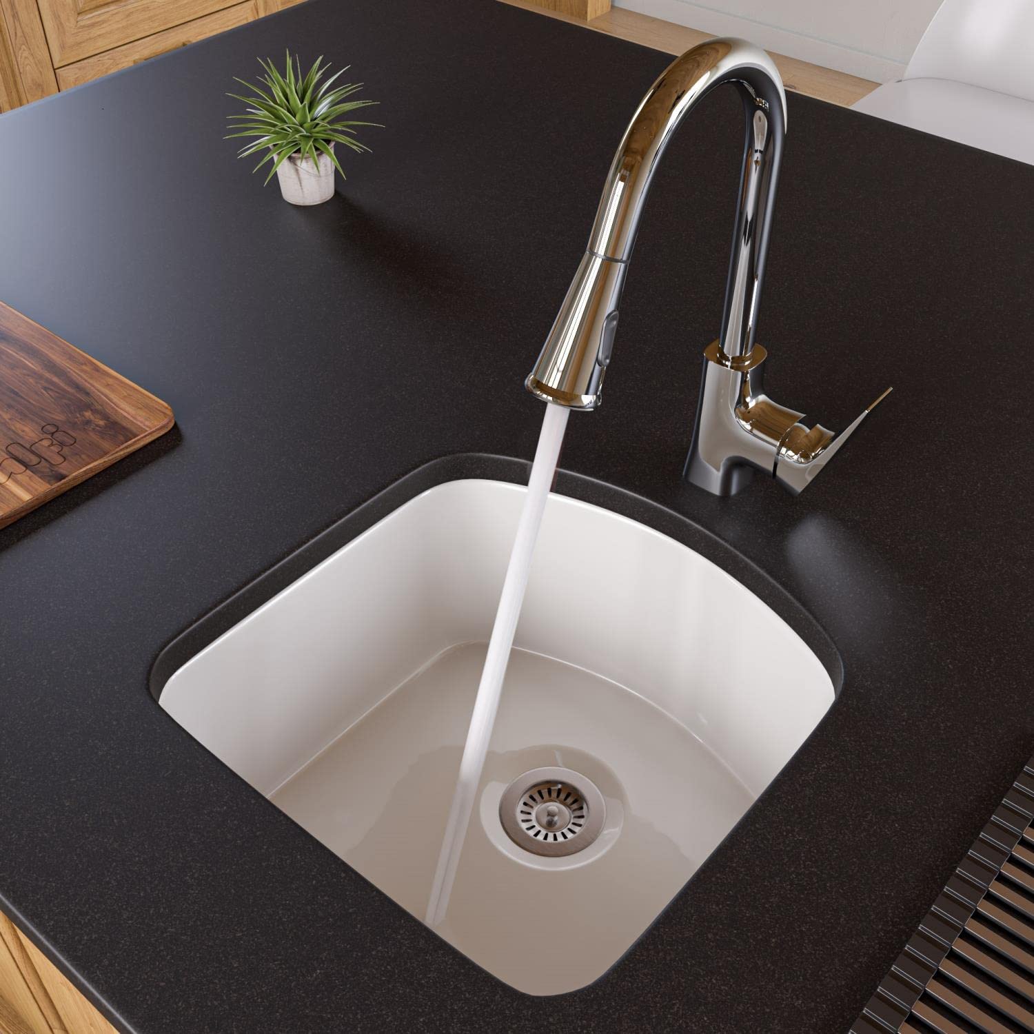 ALFI brand ABKF3889-PC Kitchen Faucet, 14.6"H, Polished Chrome