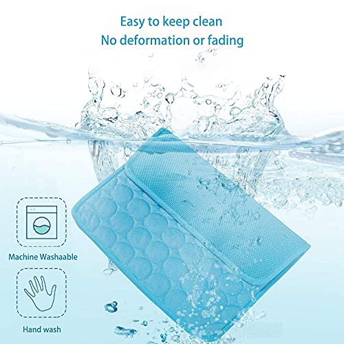 MICROCOSMOS Summer Cooling Mat & Sleeping Pad- Water Absorption Top, Waterproof Bottom, Materials Safe, Easy Carry, EZ Clean. Keep Cooling for Pets, Kids and Adults.(27"x 22") L