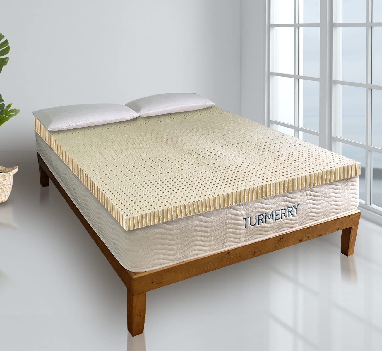 3" Real Extra Firm Green Natural Organic Latex Mattress Topper Twin Size - High Density Extra Firm - GOLS Certified Latex Foam Bed Pad for Back Pain Relief Support for Heavy People