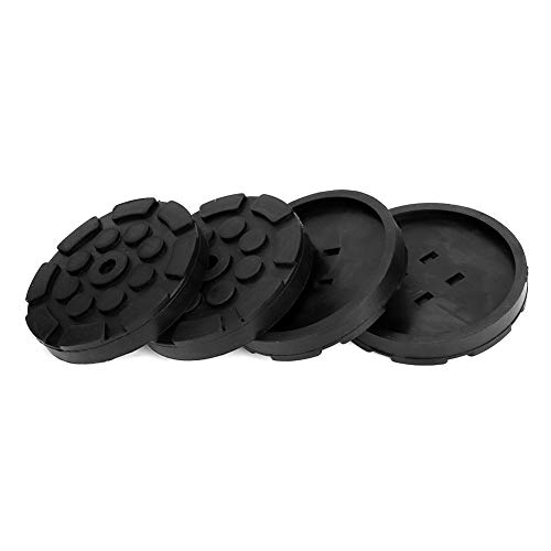 Car Auto Jacking Lift Pads, 4 Pcs Car Round Rubber Arm Pads Auto Jacking Lift Pads Weightlifter Accessories