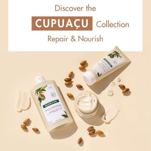 Klorane Shampoo with Organic Cupuaçu Butter, Nourishing & Repairing for Very Dry Damaged Hair, SLS/SLES-Free, Biodegradable, 13.5 fl. oz.