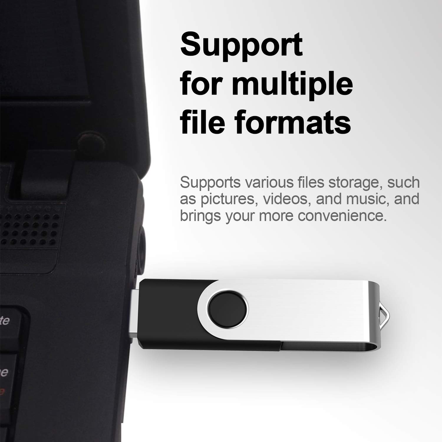 KEXIN Bulk USB Flash Drive 128MB 200 Pack Thumb Drive Bulk Flash Drives Swivel USB 2.0 (NOT 128GB)