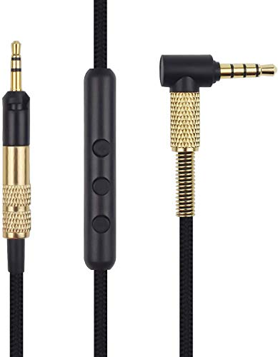 Alitutumao OFC Replacement Audio Cable Extension Cord with Inline Mic Volume Control Compatible with Sennheiser HD598 HD558 HD518 HD598 HD599 HD569 HD579 ATH-M50x Headphones Accessories Cable