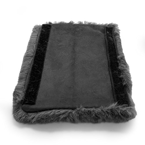 Camco 53054 Gray Faux Sheepskin Seatbelt Cover, 1 Pack