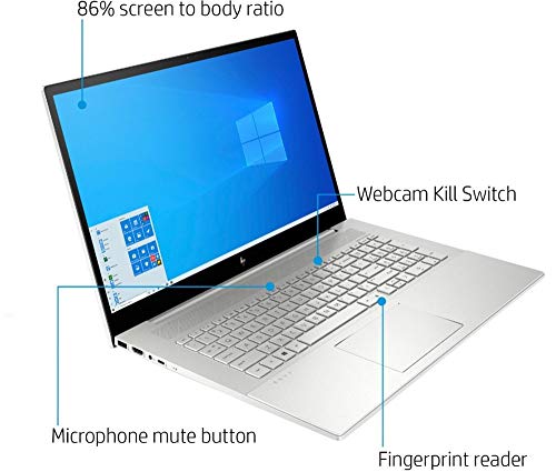 Newest HP Envy 17t Touch(10th Gen Intel i7-1065G7, 32GB DDR4 RAM, 1TB PCI NVMe SSD, NVIDIA GeForce 4GB GDDR5, Windows 10 Professional, 3 Years McAfee Security Key) Bang & Olufsen 17.3" Laptop PC