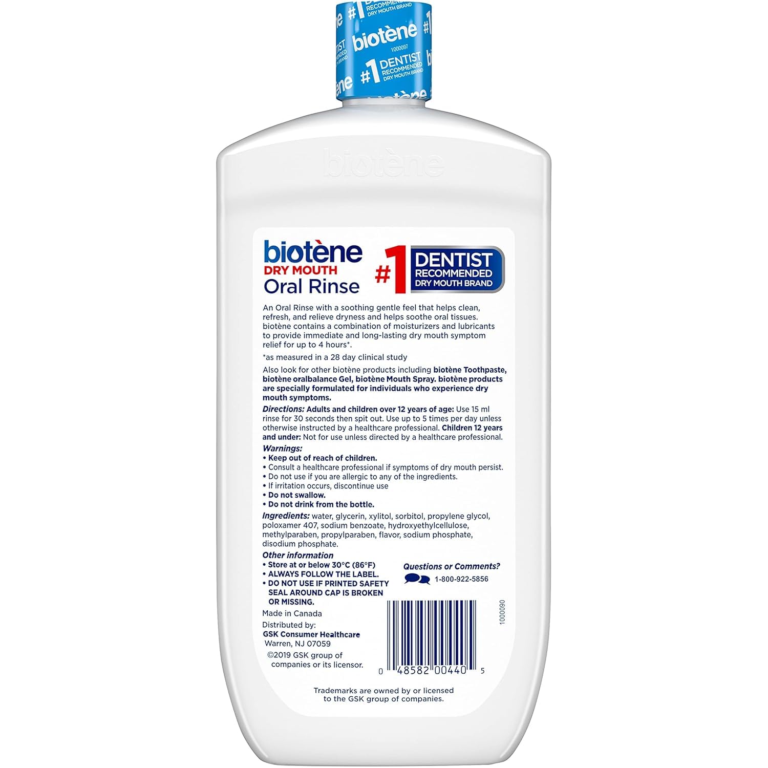Biotene Dry Mouth Mouthwash 33.80 oz (Pack of 4)