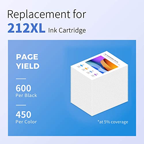 MYCARTRIDGE SUPRINT 212XL Ink Cartridges Remanufactured Ink Cartridge Replacement for Epson 212XL 212 XL Combo Pack for Expression Home XP-4105 XP-4100 Workforce WF-2850 WF-2830 Printer 4 Pack 212