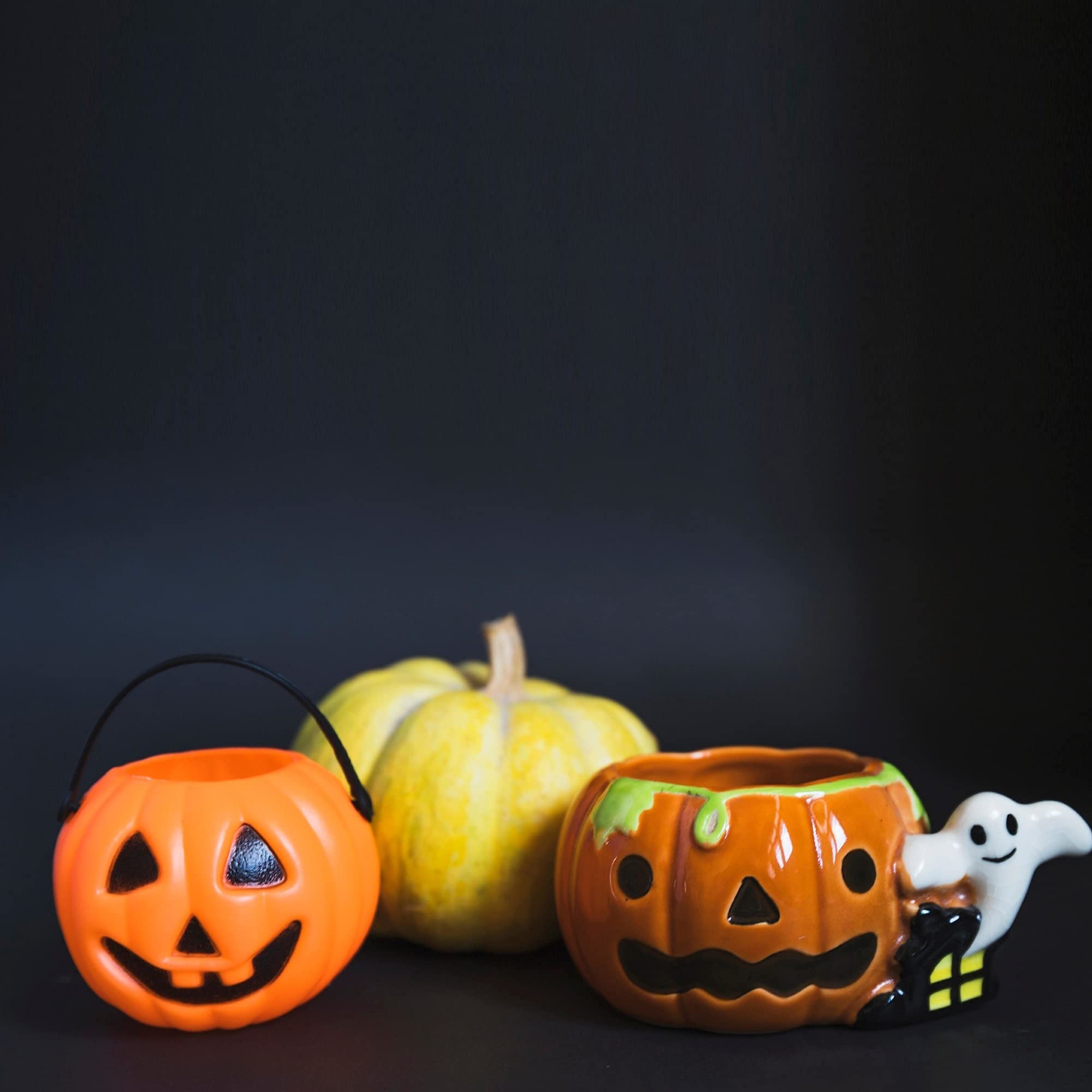 24 Mini Pumpkin Trick or Treat Buckets Bulk Halloween Candy Holders Container for Kids, Halloween Goodie Bags, by 4E's Novelty