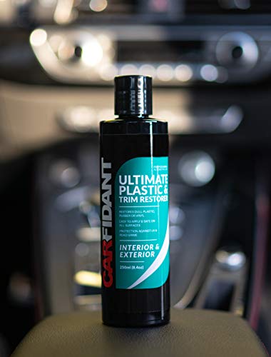 Carfidant Trim & Plastic Restorer - Restores Faded and Dull Plastic, Rubber, Vinyl Back to Black! Protectant and Sealant from UV & Dirt - Easy to Apply!…