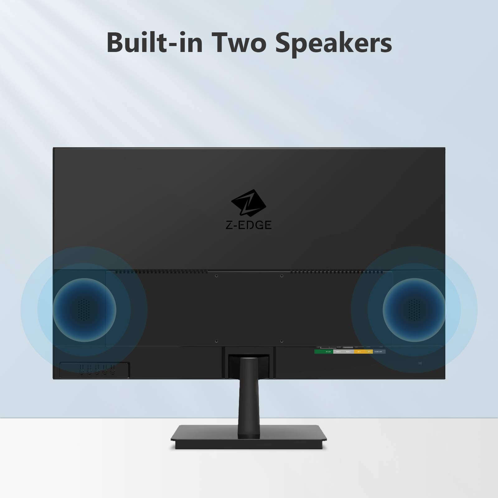 Z-Edge U27I4K 27-inch Gaming Monitor Ultra HD 4K 3840x2160 IPS LED Monitor, 250 cd/m², 4 ms Response Time, HDMIx2+DPx2, Built-in Speakers, FreeSync Technology