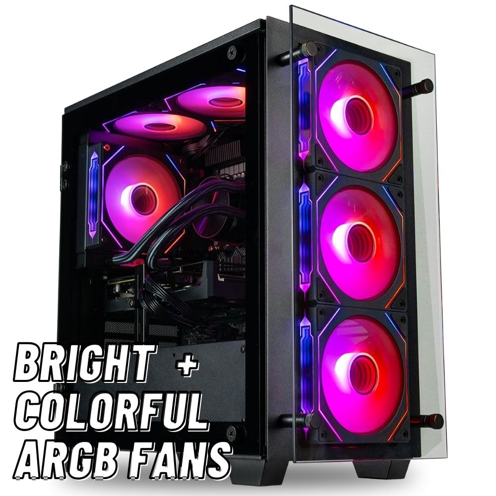 Stratos Micro Gaming Desktop - RTX 3070 (> 4060 TI), Intel 20 Core i7-14700KF (~ i9-13900K), 32GB DDR5 RAM, 1TB NVMe SSD + 3TB HDD, WiFi, W11H - Liquid Cooled RGB Gamer Computer