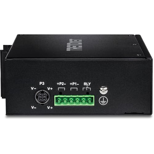 TRENDnet 16-Port Hardened Industrial Unmanaged Gigabit DIN-Rail Switch, TI-G162, 14 x Gigabit Ports, 2 x Gigabit SFP Slots,32Gbps Switching Capacity, IP30 Ethernet Network Switch, Lifetime Protection