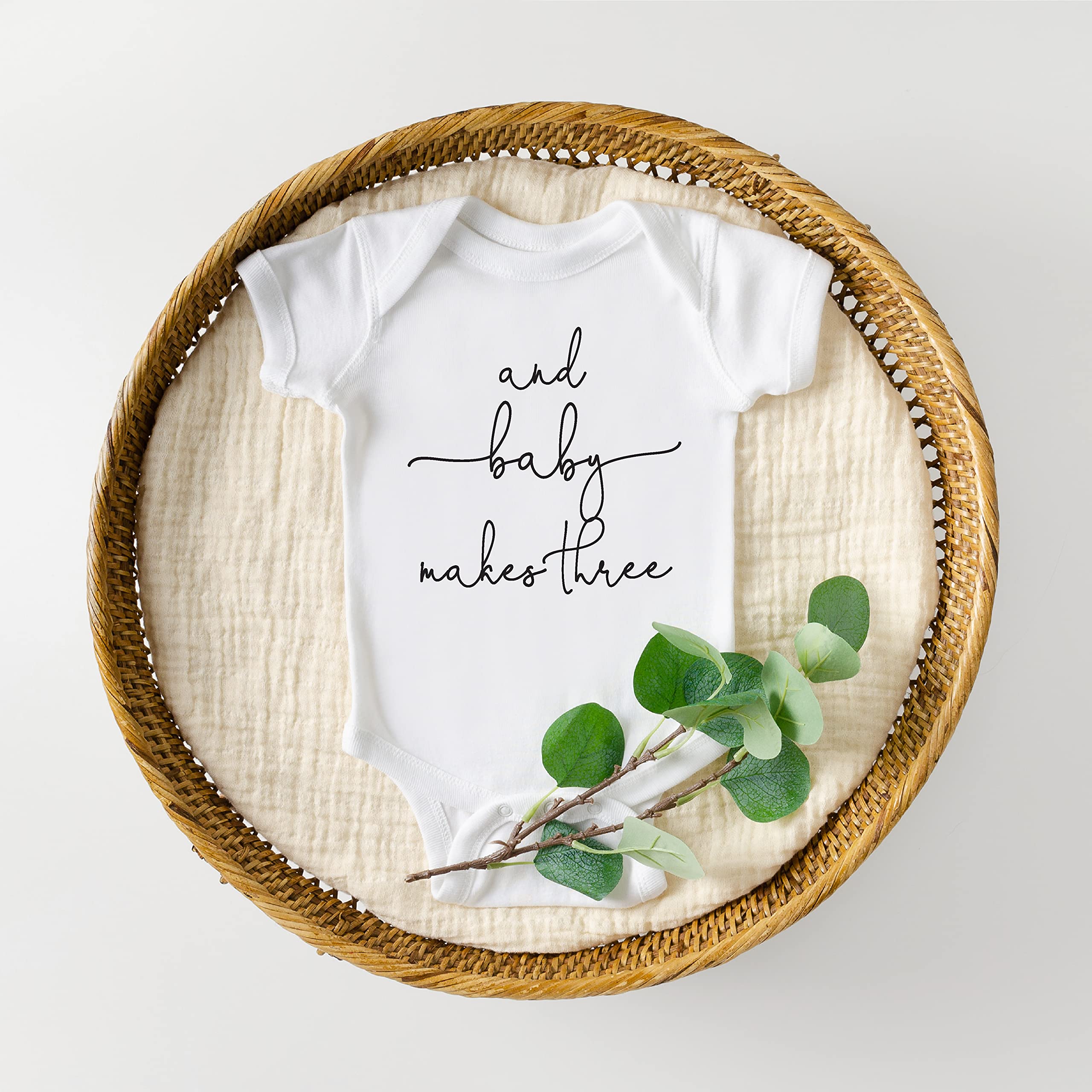 Bump and Beyond Designs Baby-Boys Announcement Gift Leotard for Family Newborn Baby Gift White, 0-3 Months