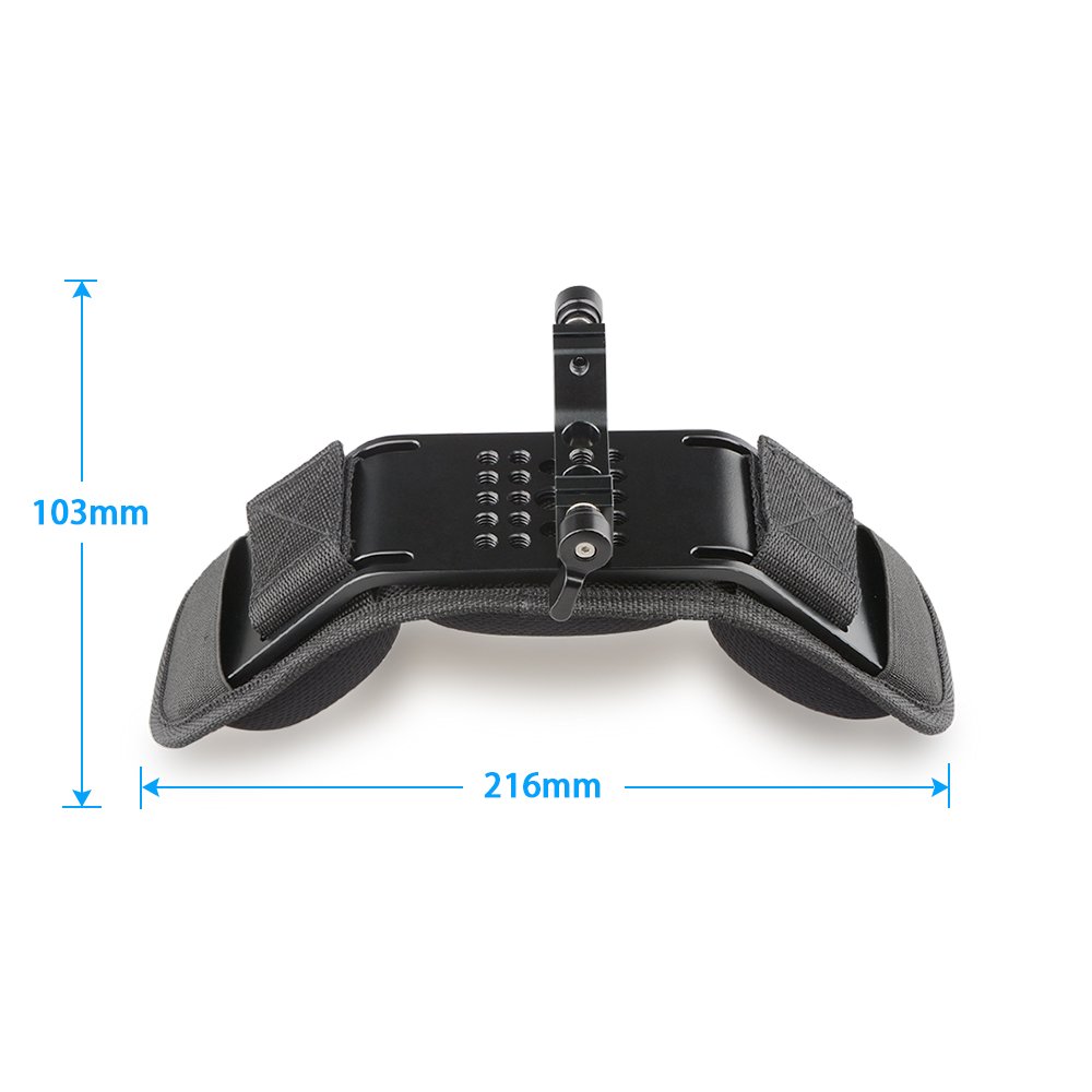 CAMVATE Camera Shoulder Mount Pad with 15mm Dual Rod Clamp for 15mm Camera Shoulder Railblock Support System - 1752