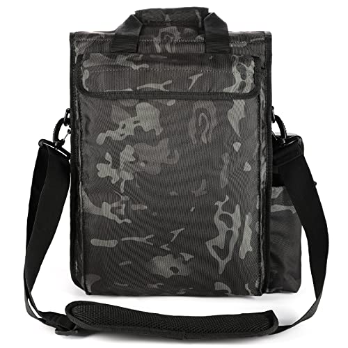 AlcyoneusD Tactical Briefcase,17.3 Inch Military Laptop Messenger Bag Shoulder Crossbody Bag Handbag for Men (17.3''Black Camouflage)