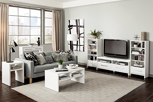 ClosetMaid 1651 Media Storage Tower Bookcase with Drawer, White