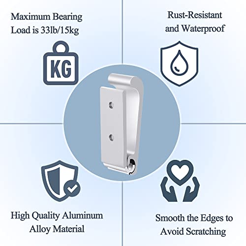 OHIYO Folding Coat Hooks 6pcs Fold Up Wall Hooks No Rust Aluminum Folding Hooks for Hanging Foldable Coat Hooks Wall Mounted Towel Hooks for Bathroom Hooks Wall Headphone Hanger (Matte Silver
