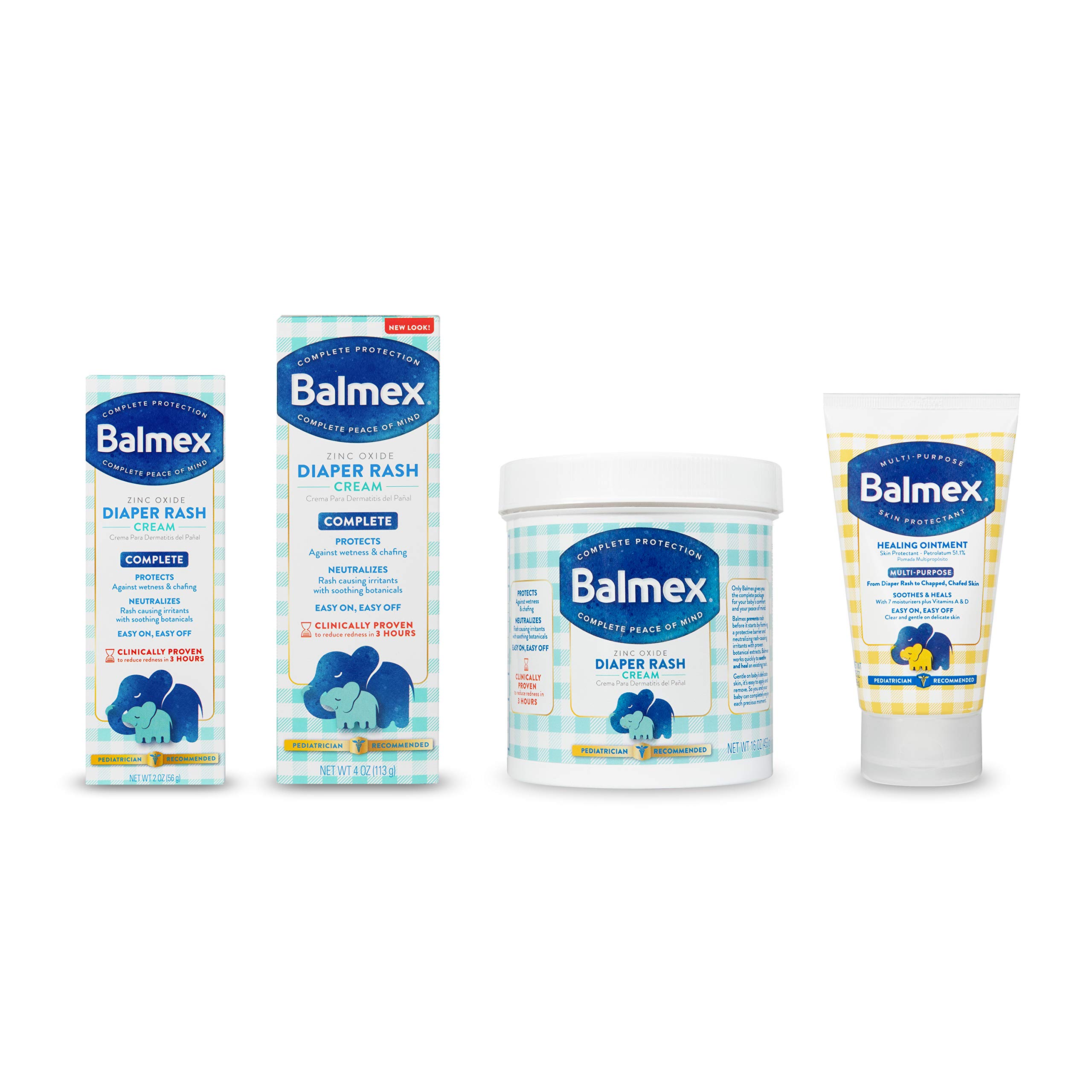 Balmex Diaper Rash Cream, 4 Count (Packaging May Vary)
