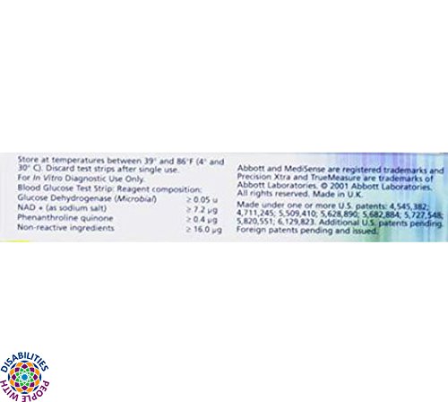 Precision Xtra Blood Glucose Test Strips, Unboxed, Sealed, 200 Test Strips (200 Test Strips Exp: 05/2018+)