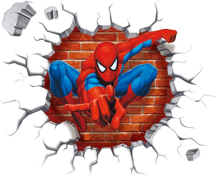 3D Wall Decals Peel and Stick, Removable DIY Wall Stickers for Boy Kids Bedroom Nursery Playroom Decoration