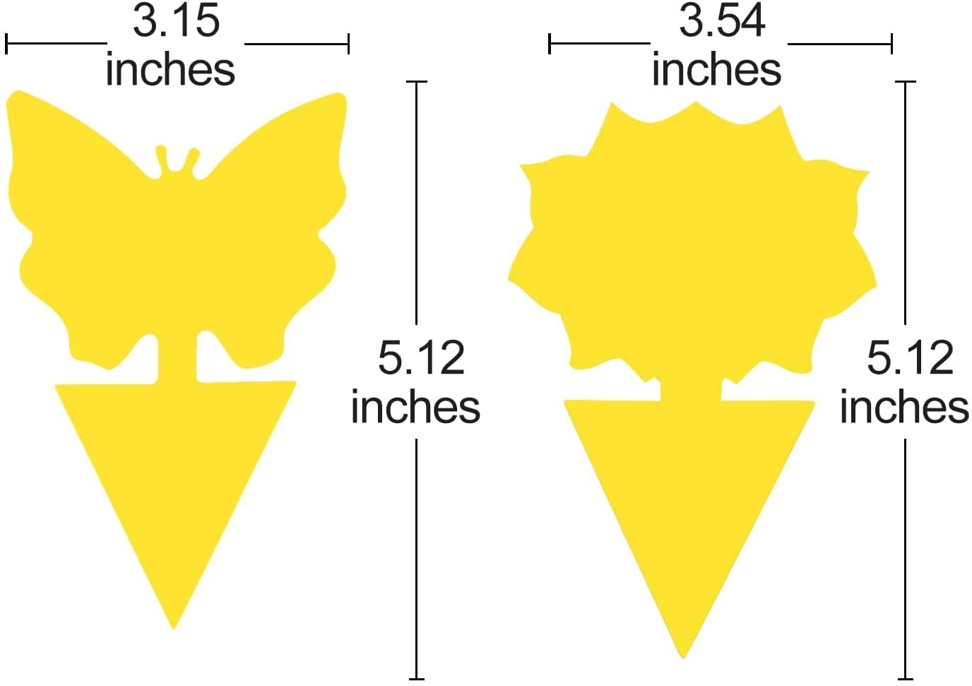 LFSYS 64 Pcs Sticky Traps for gnat, Yellow Stick Traps for Plants, Fungas gnat Traps Double Side with Shovel, Indoor Safe for Gnat, Fruit Fly, White Fly, Aphid, Leaf Miner