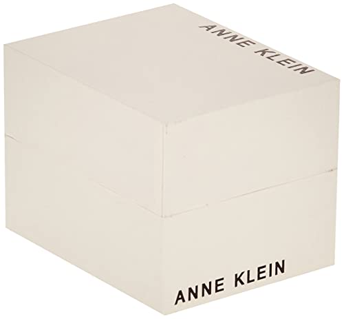 Anne Klein Women's AK/3272RGPL Premium Crystal Accented Rose Gold-Tone and Dark Plum Leather Strap Watch