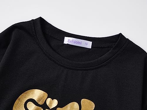 Black Girl Power Crop Top for Little & Big Girls - Cool Summer T-Shirt Clothes Tween Size 7/8