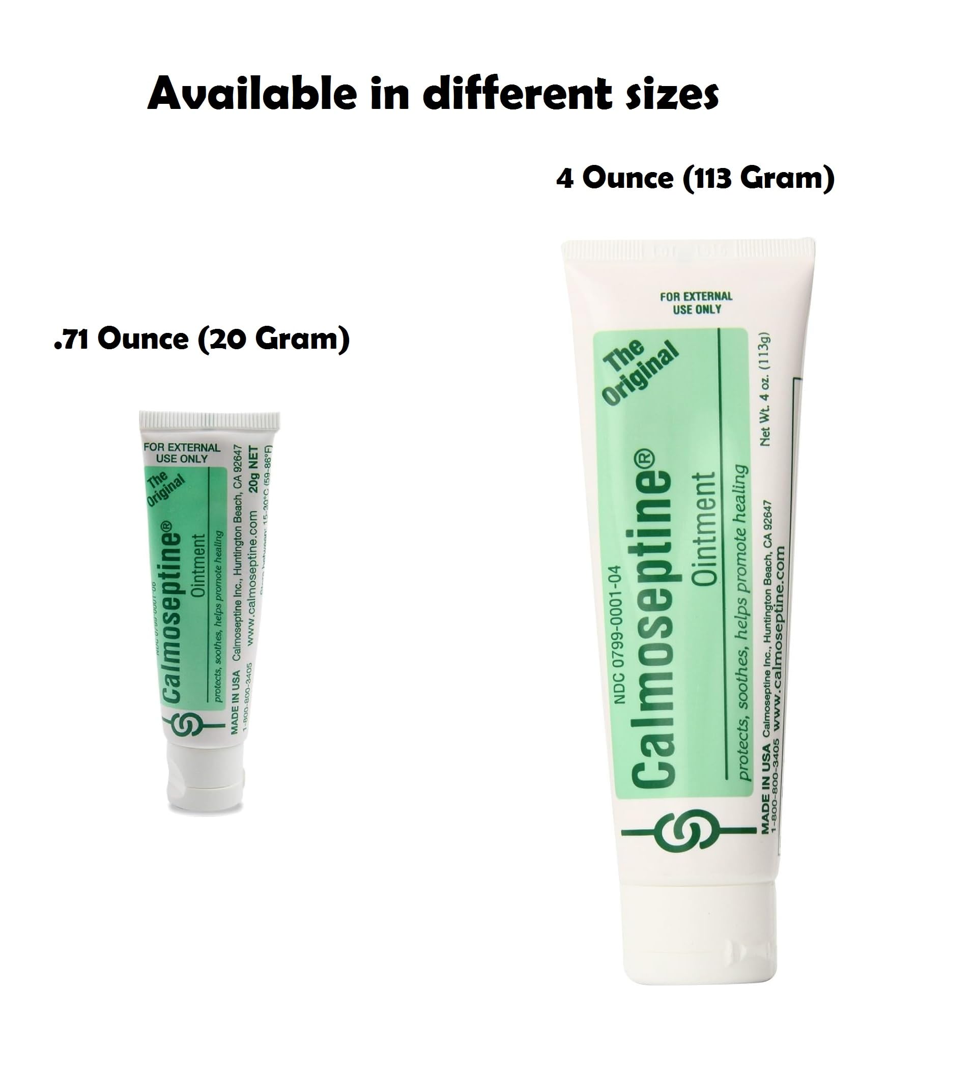 Calmoseptine Diaper Rash Ointment Tube, (Pack of 6)