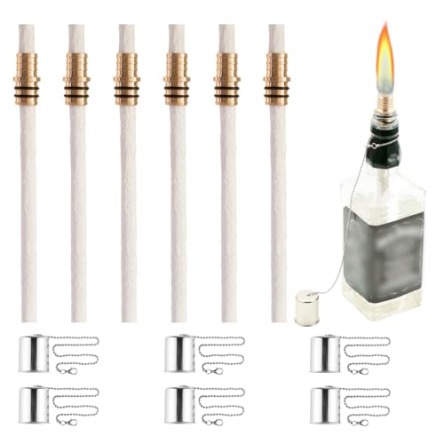 6PCS Wine Bottle Torch Wicks, Torch Light,Outdoor Torches,Table Torch,Citronella Torch,Garden Torch,Patio Torches,Citronella Torches(Bottle not Included)