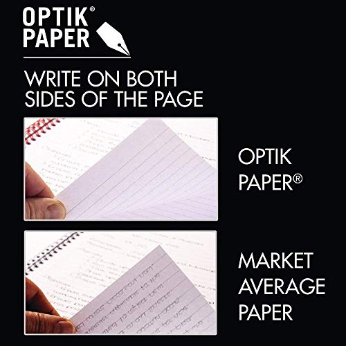 Black n' Red Notebook, Durable Flex Cover, Premium Optik Paper, Scribzee App Compatible, Environmentally Friendly, Secure Casebound Binding, 8-1/4" x 5-3/4", 71 Double-Sided Ruled Sheets, 1 Count (400065000)