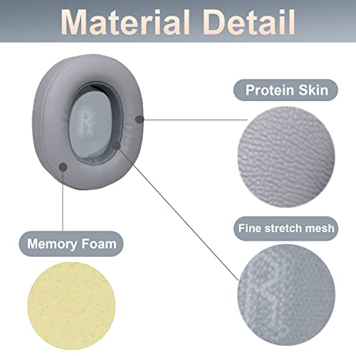 Adhiper Earpads Replacement Earmuffs Ear Pads Compatible with JBL E55BT Headphones(Grey)