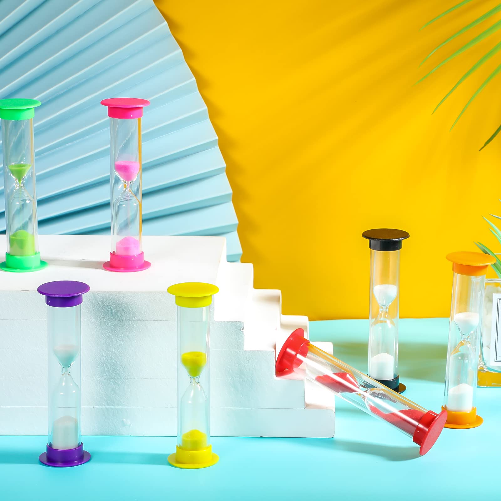 24 Pcs 5 Minute Sand Timer Plastic Hourglass 5 Min Visual Timer Mini Classroom Timer Small Shower Timer for Teacher Classroom School Must Haves Supplies Egg Sand Clock Kids Time Management (Colorful)