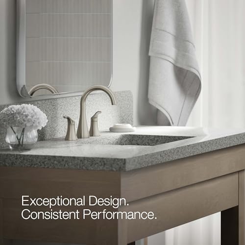 Kohler 27390-4K-BN SIMPLICEĀ® Widespread bathroom sink faucet, 1.0 GPM, Vibrant Brushed Nickel