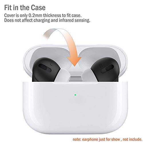 TENNMAK Non Slip Silicone Ear Cover Compatible with AirPods Pro Ear Cover Earpads Ear Tip Sleeve Accessory (fit in The case) (Black)