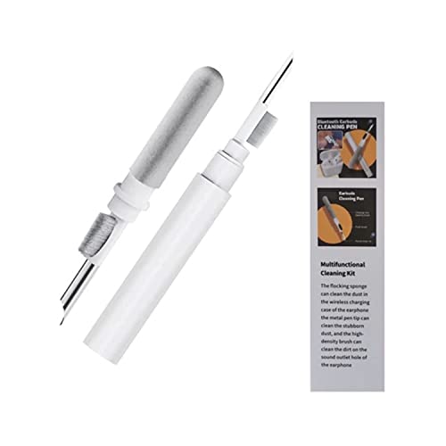 3 in 1 Multifunction Cleaner Kit with Soft Brush for Airpods Pro 1 2 Multi-Function Cleaner Kit Soft Brush for Bluetooth Earphones Case Cleaning Tools for Lego Huawei Samsung MI Earbuds (White)